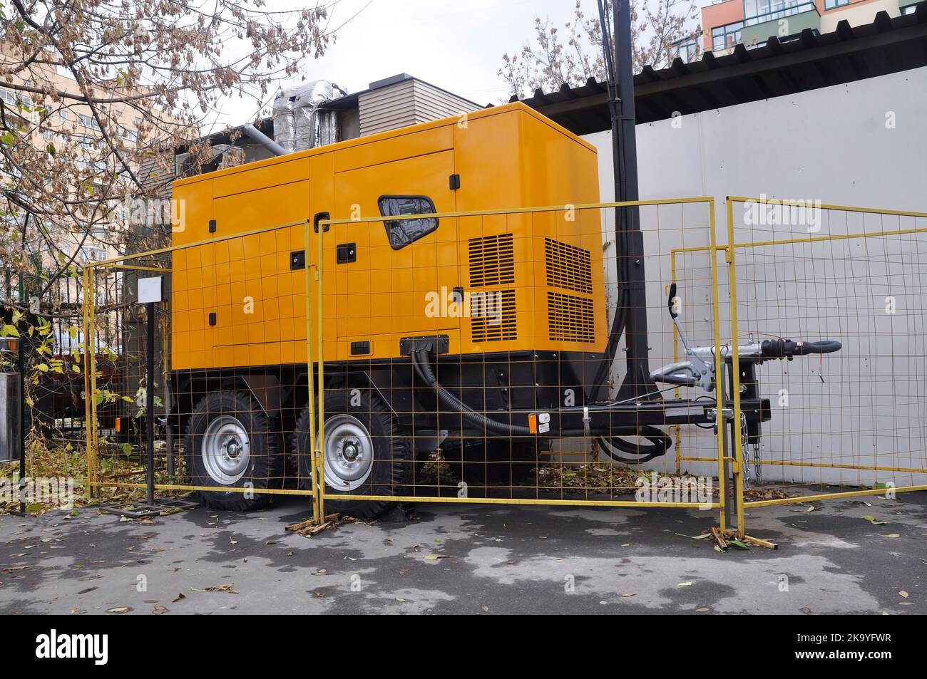 Mobile diesel generator for emergency power supply of residential ...