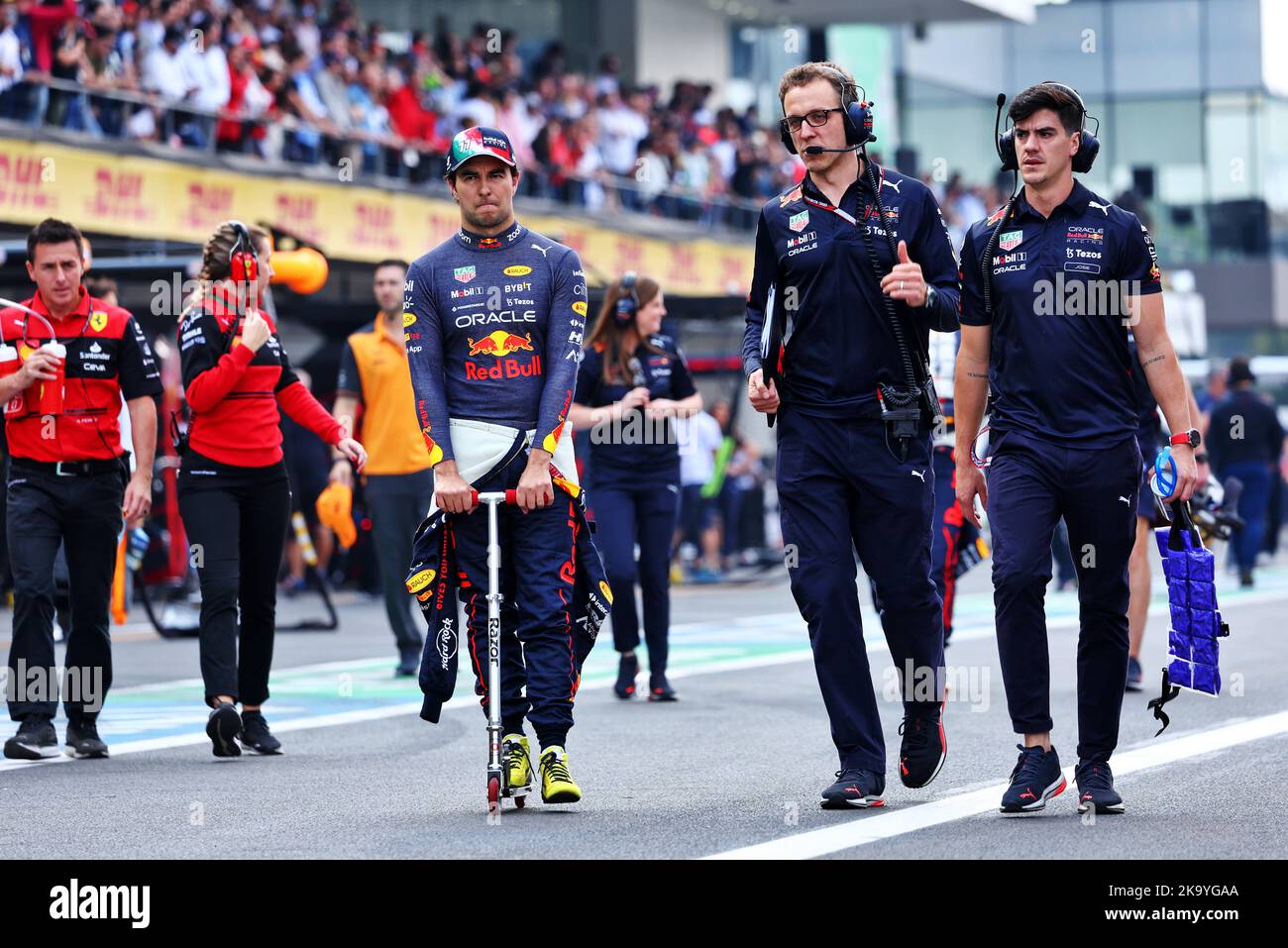 Sergio Perez (MEX) Red Bull Racing on the grid. 30.10.2022. Formula 1 ...