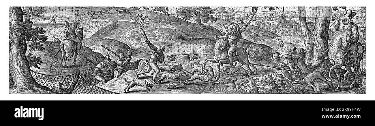 Manhunt for foxes. A forest has been cordoned off and foxes are hunted ...