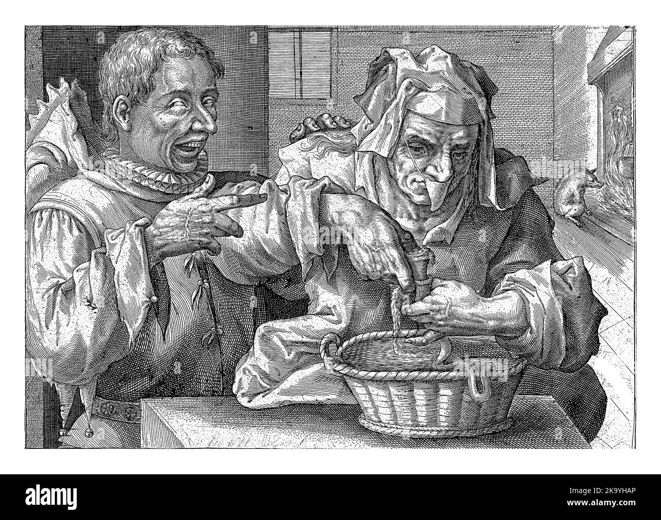 Satire on hygiene, Crispijn van de Passe (I), after Hendrick Goltzius ...