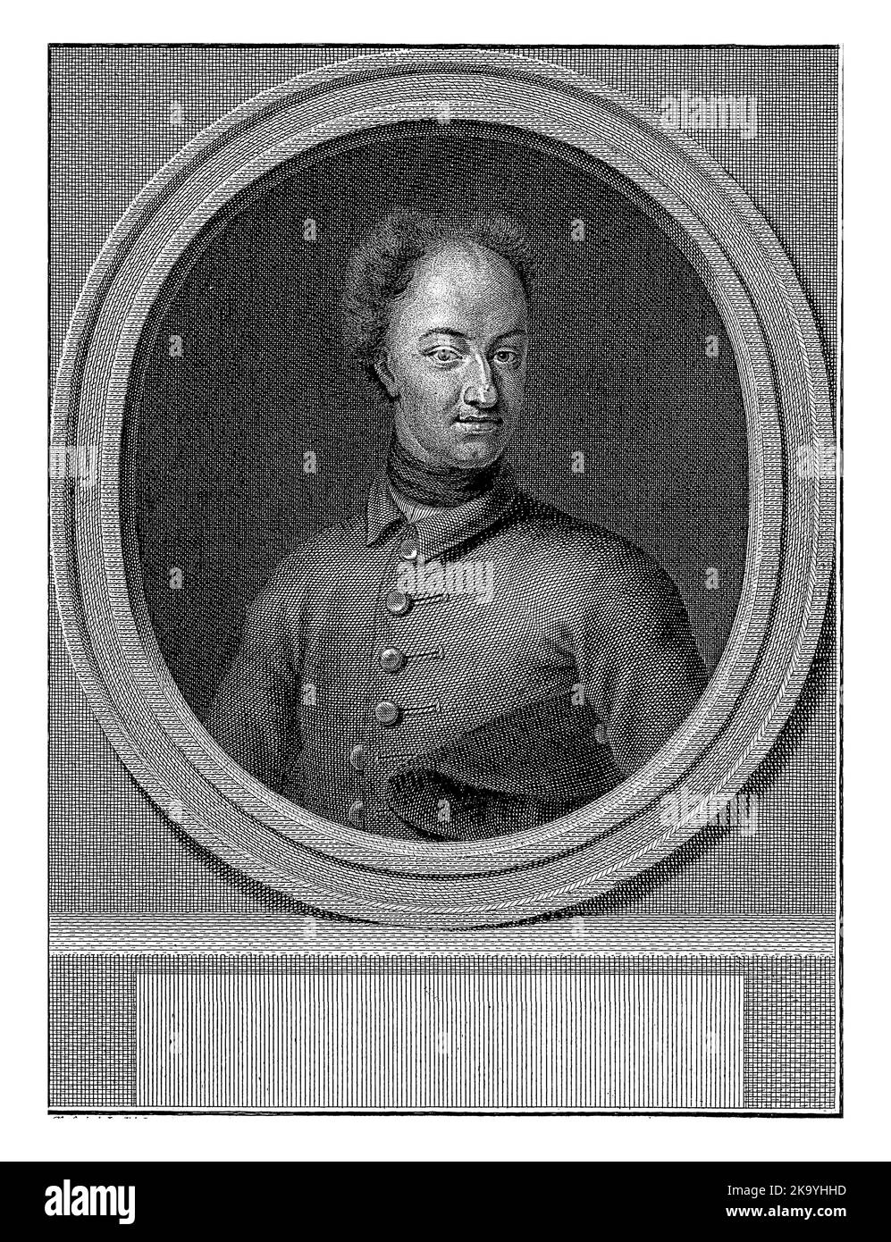 Portrait of Charles XII, King of Sweden, with a hat under his arm Stock ...