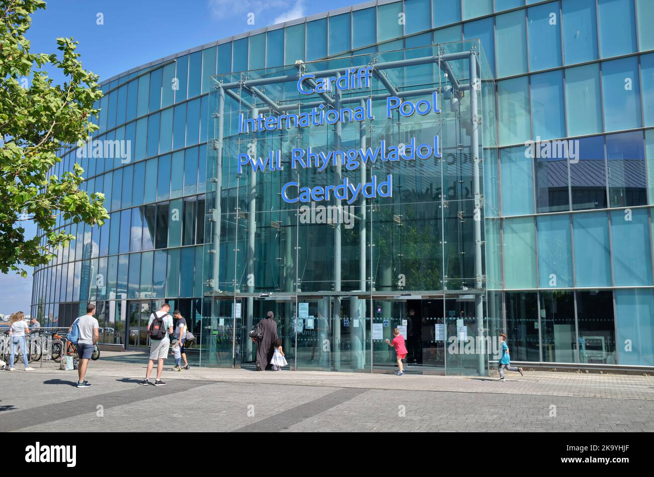 International Swimming Pool Cardiff South Wales UK Stock Photo - Alamy