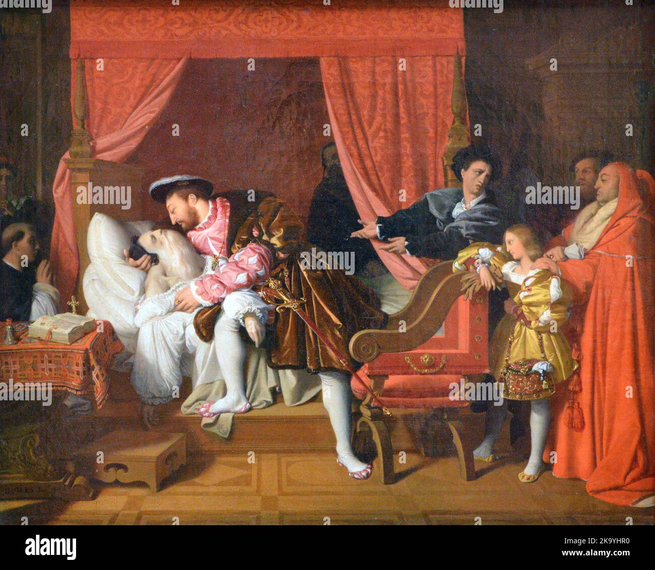 The Death of Leonardo da Vinci, Painting by Jean Auguste Dominique ...