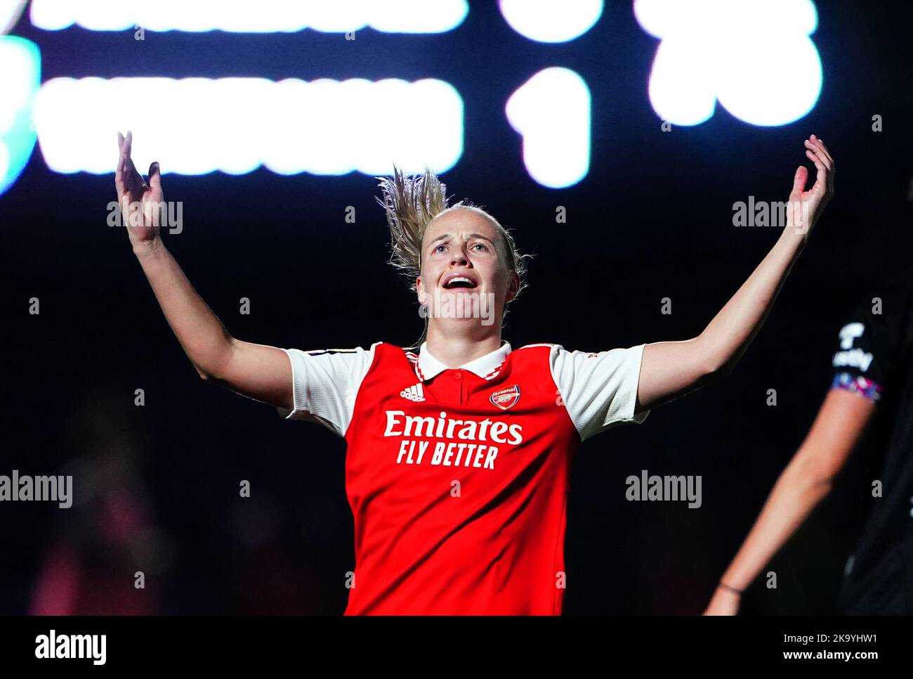 Arsenal's Beth Mead reacts during the Barclays Women's Super League ...