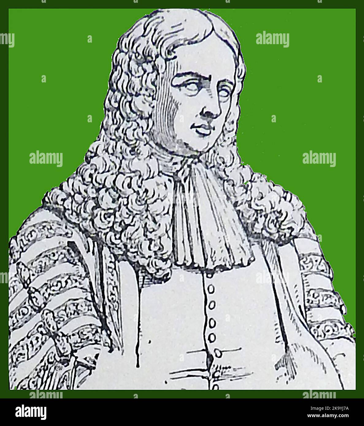 A 19th century portrait of Lord John Somers (1651 or 62 - 1716 ...