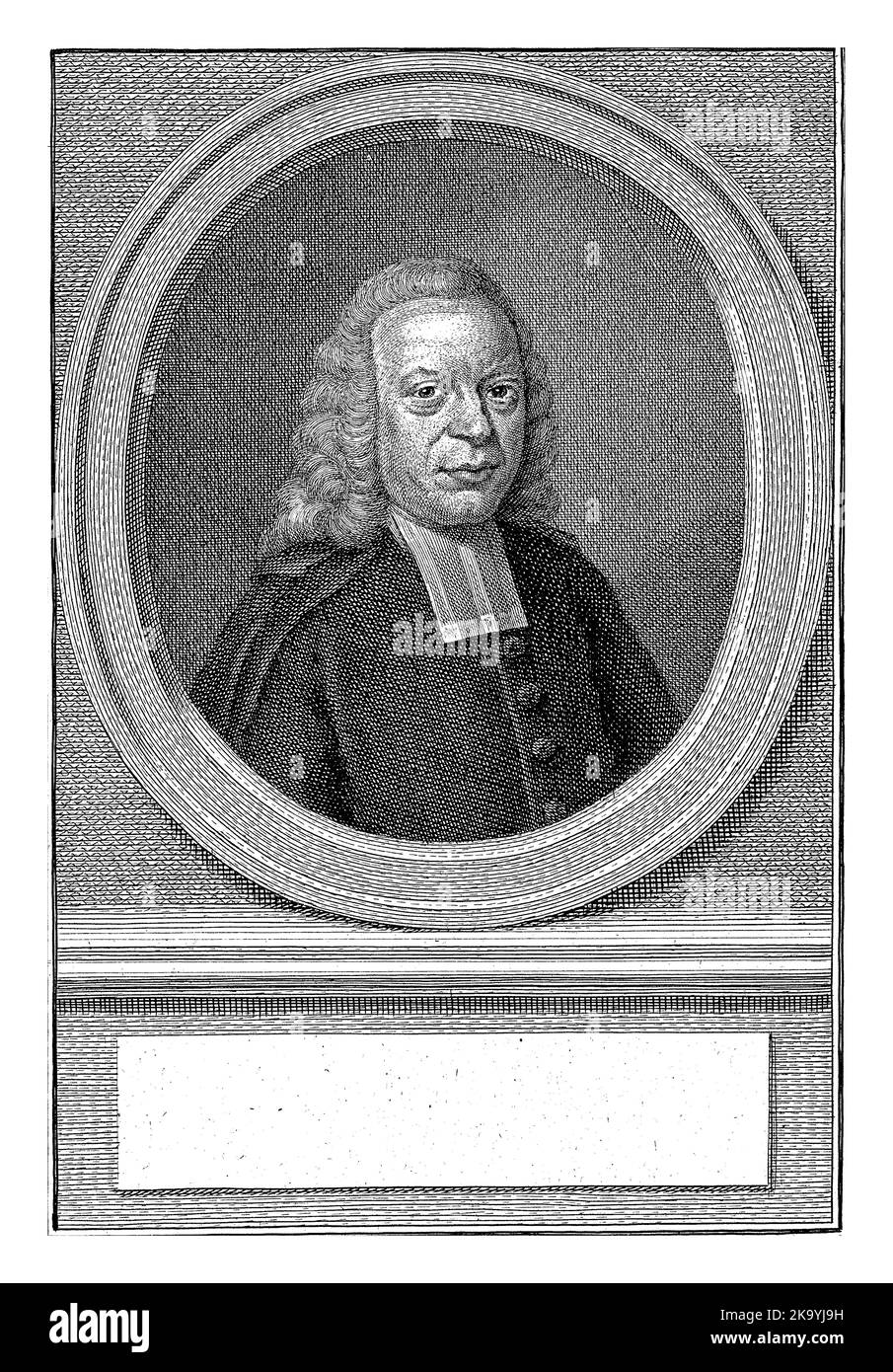 Bust to the right of Rutger Schutte in an oval. The portrait rests on a ...