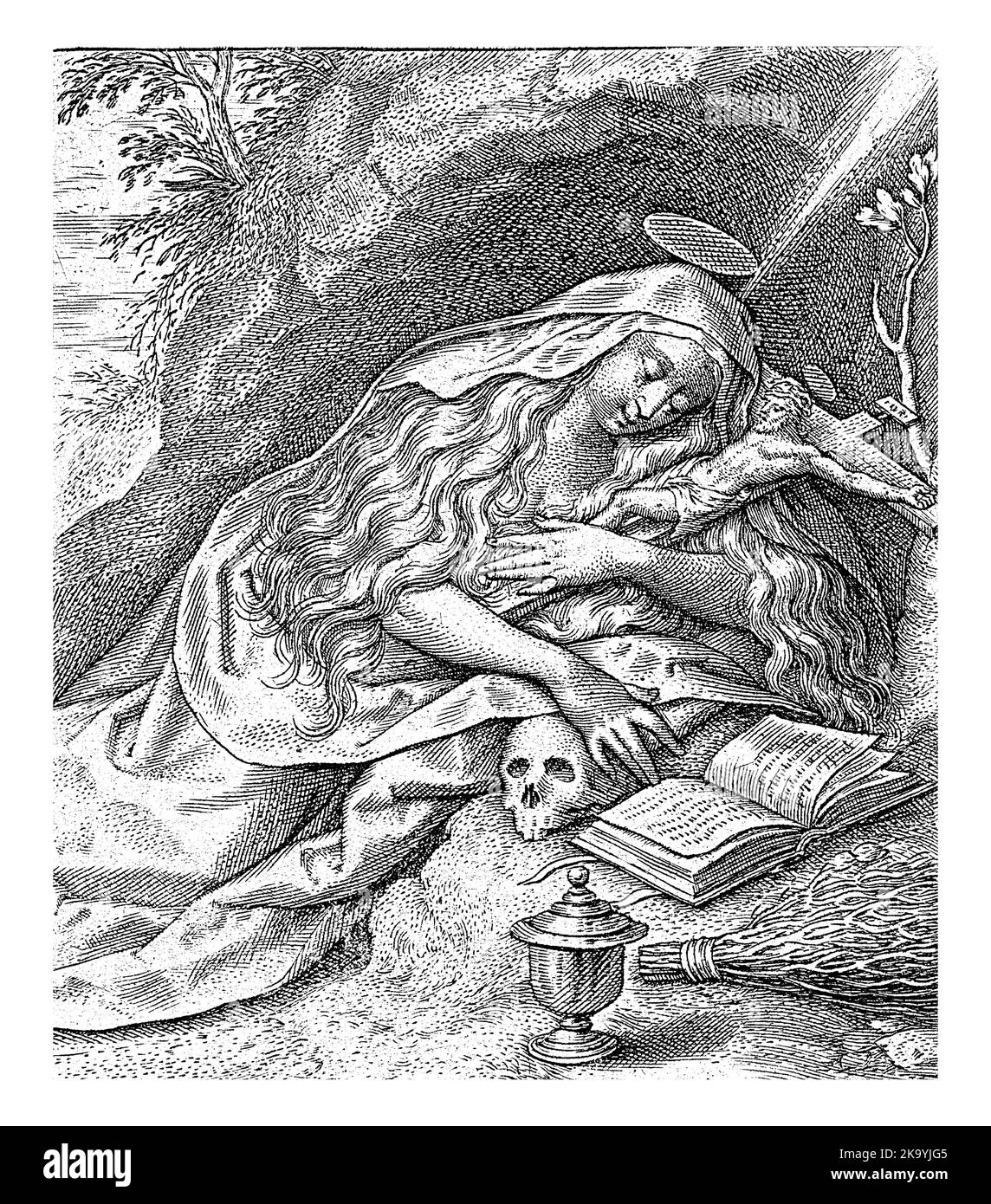 The Penitent Mary Magdalene, Hieronymus Wierix, 1700 - 1799 Mary ...