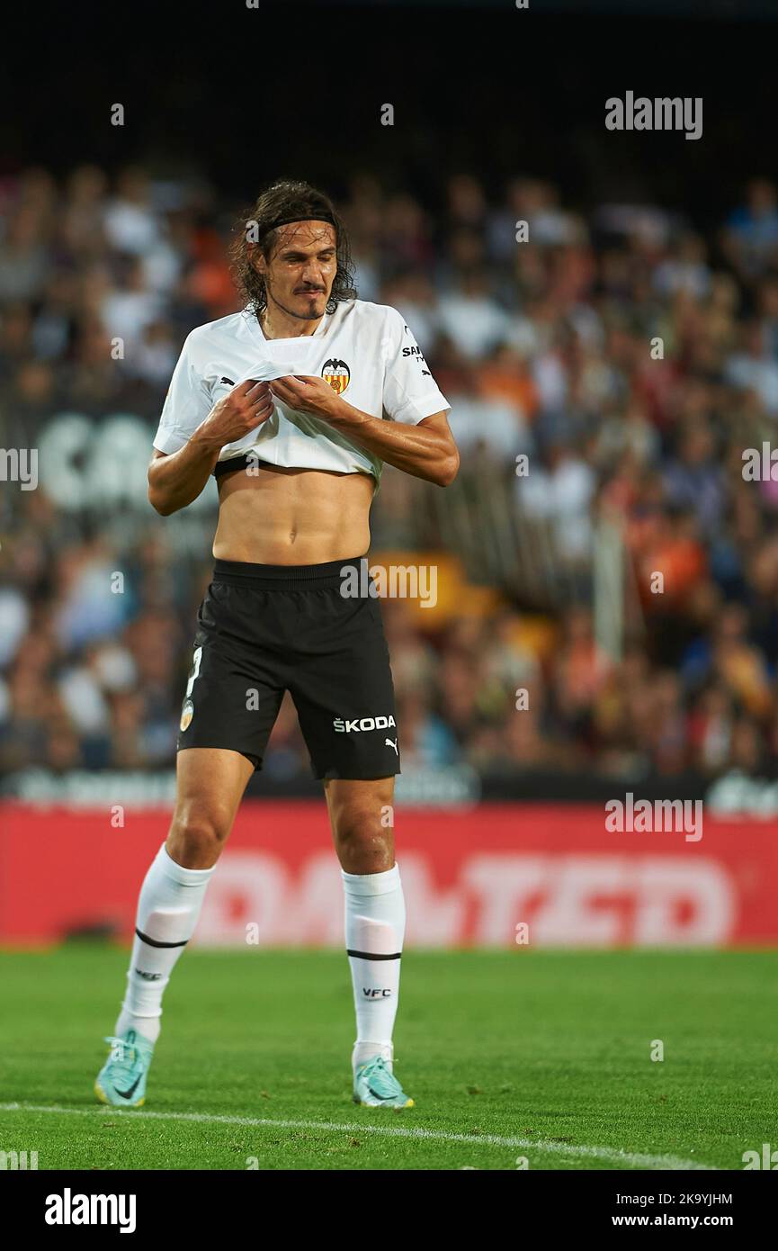 Valencia, Spain. 29th Oct, 2022. Edison Cavani of Valencia CF seen in ...