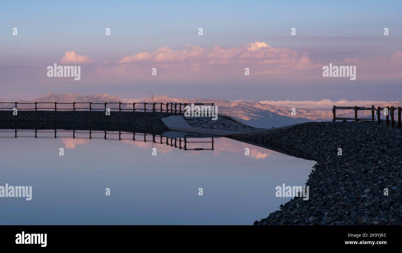 Summer mountain lake in Chamrousse in the Alps, France Stock Photo - Alamy