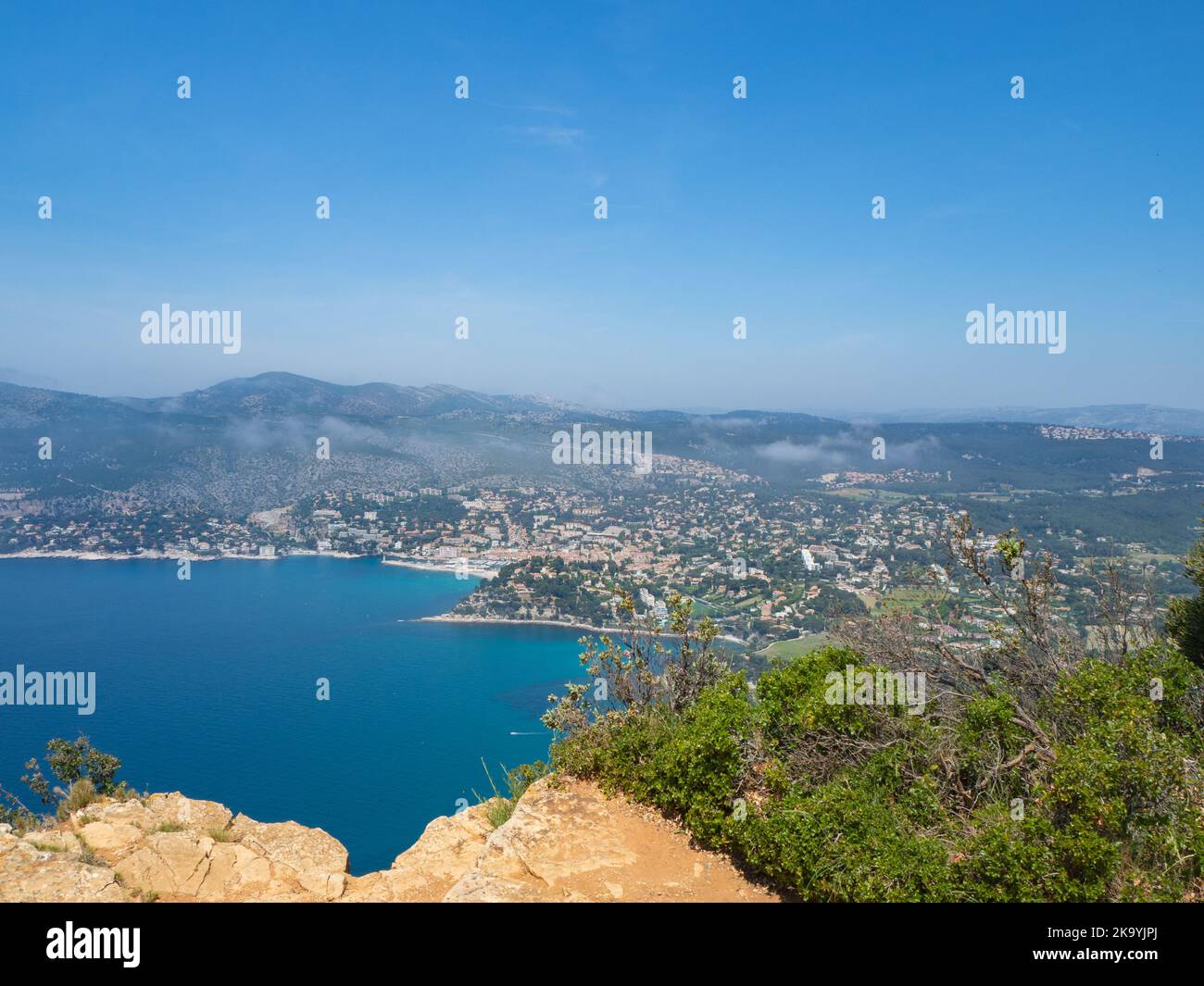 Calanques, France - May 18th 2022: View from Cap Canaille towards the ...