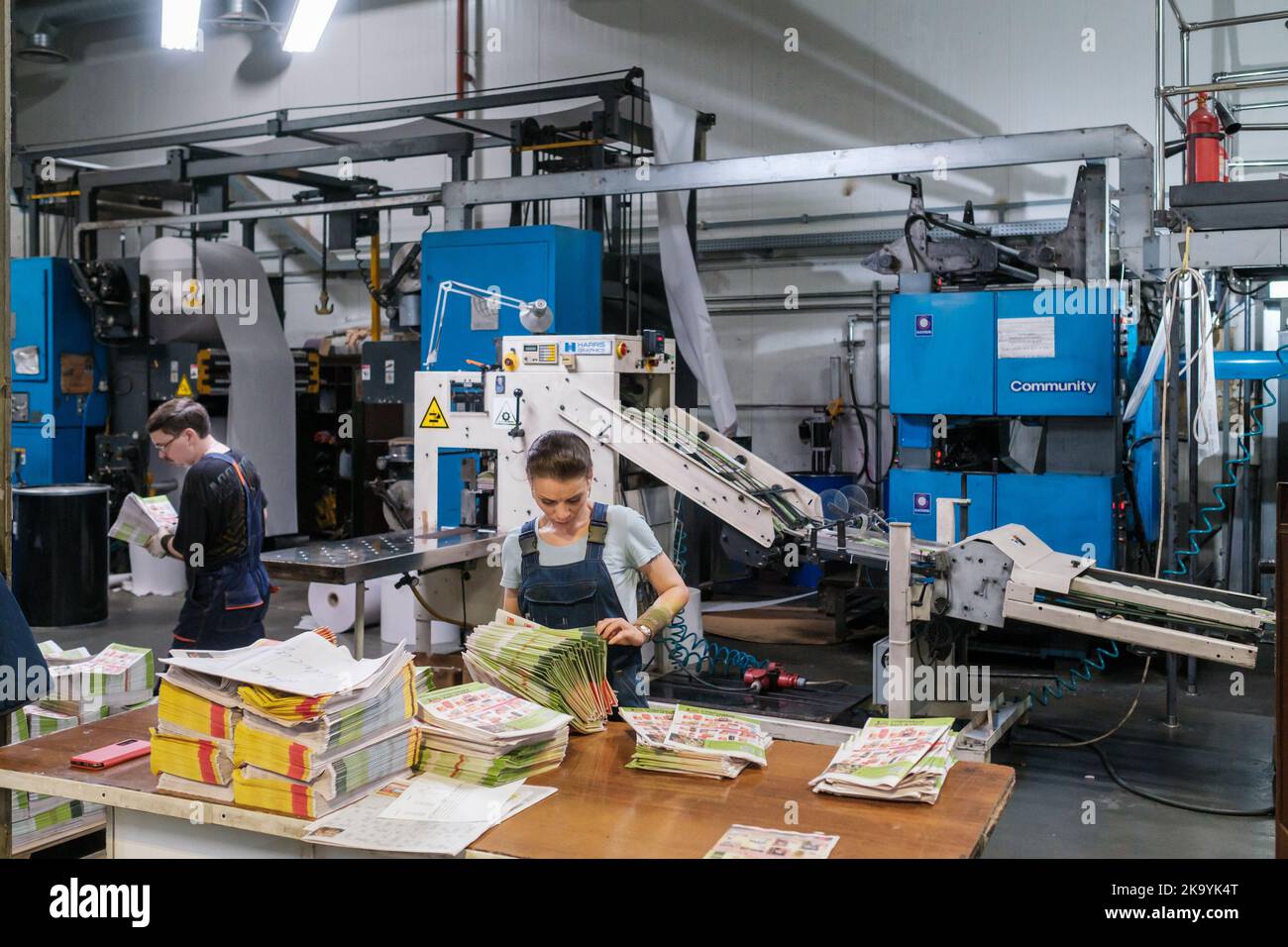 Magazine production on table hi-res stock photography and images - Alamy