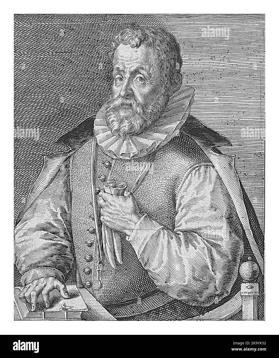Portrait of Carolus van Utenhoven, Crispijn van de Passe (I), 1595 ...