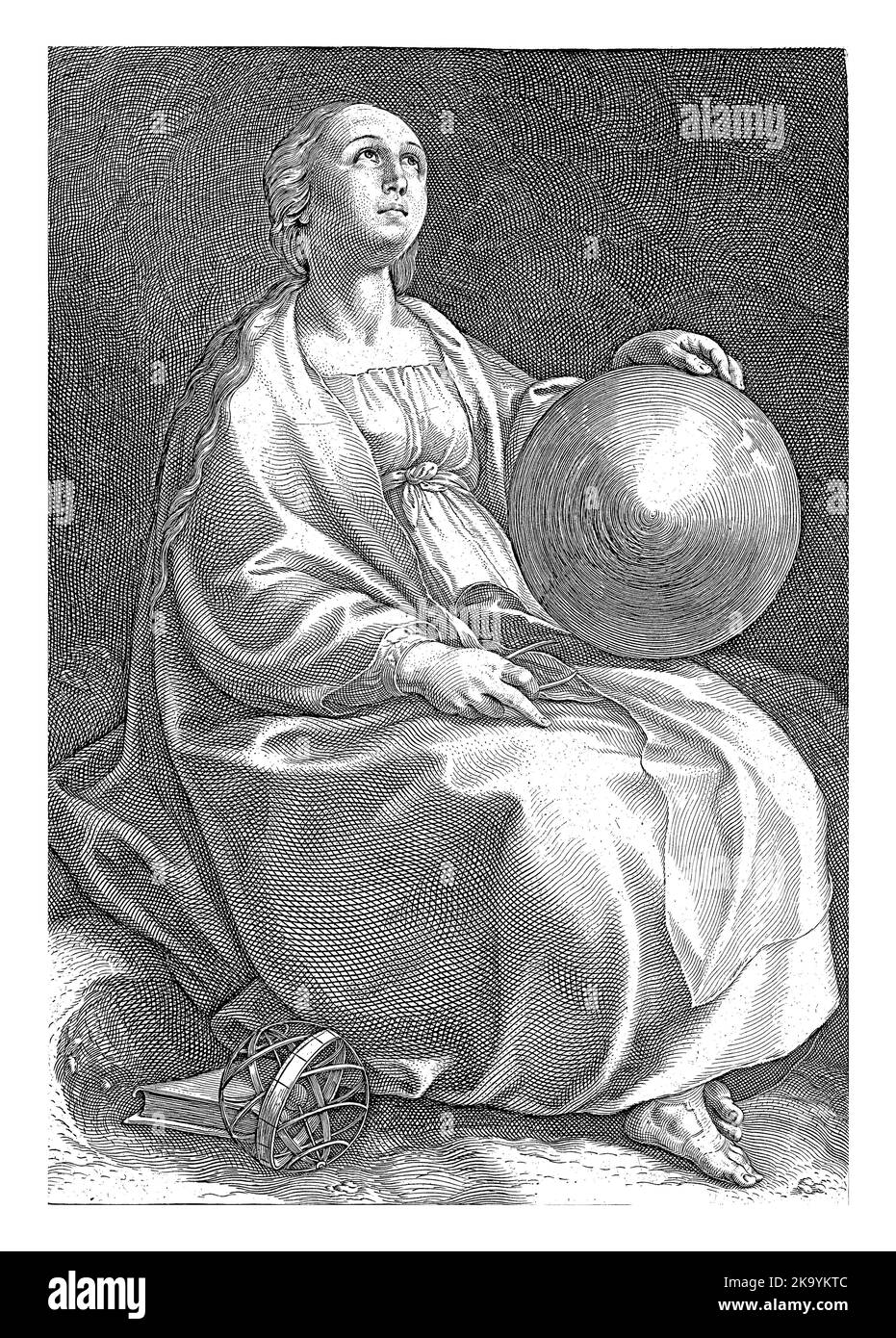 A series of nine muses. The later states with Latin text by Franco ...