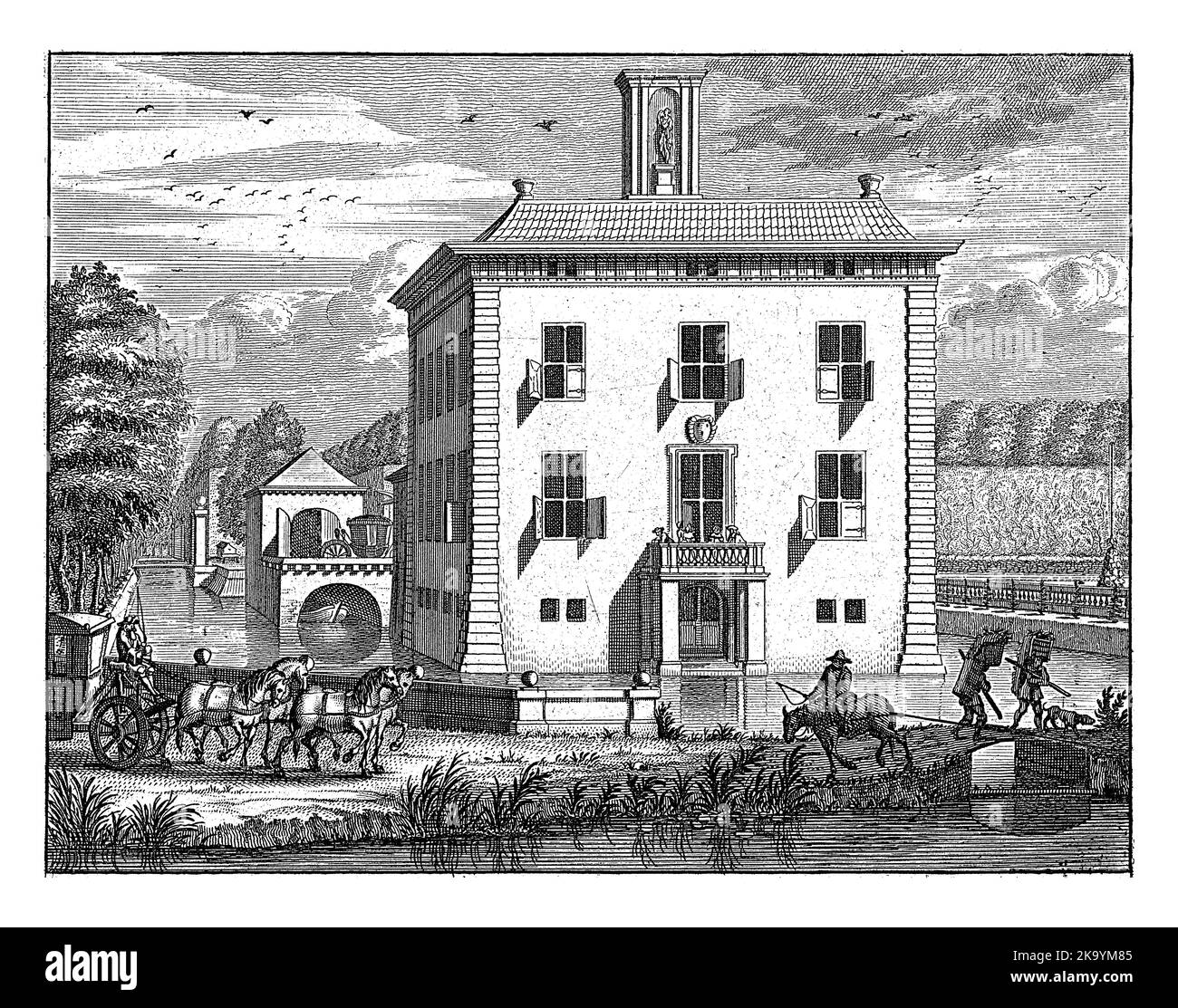 Back of Castle Gunterstein, Breukelen, Joseph Mulder, 1680 - 1696 The ...