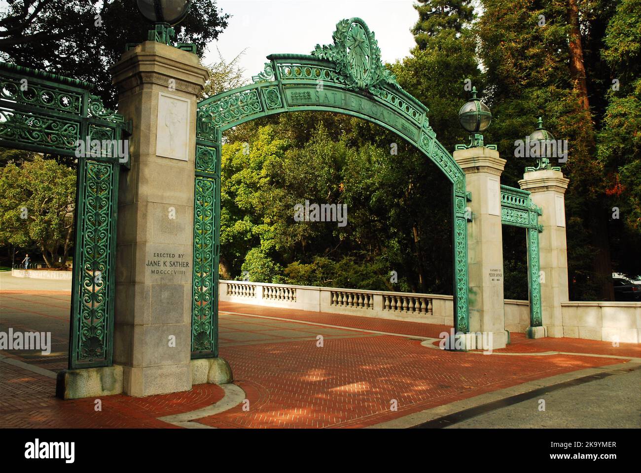 The Sather Gates mark the historic entrance to the campus of the ...