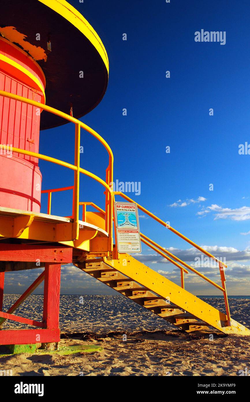 Art Deco inspired 10th Avenue Lifeguard Station, Miami Beach Stock ...