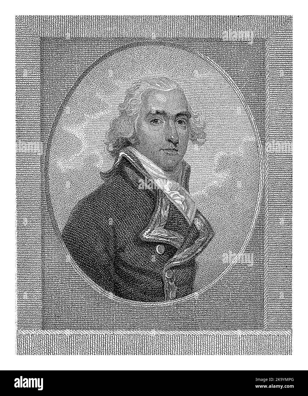 Bust portrait of General Herman Willem Daendels, in military uniform ...