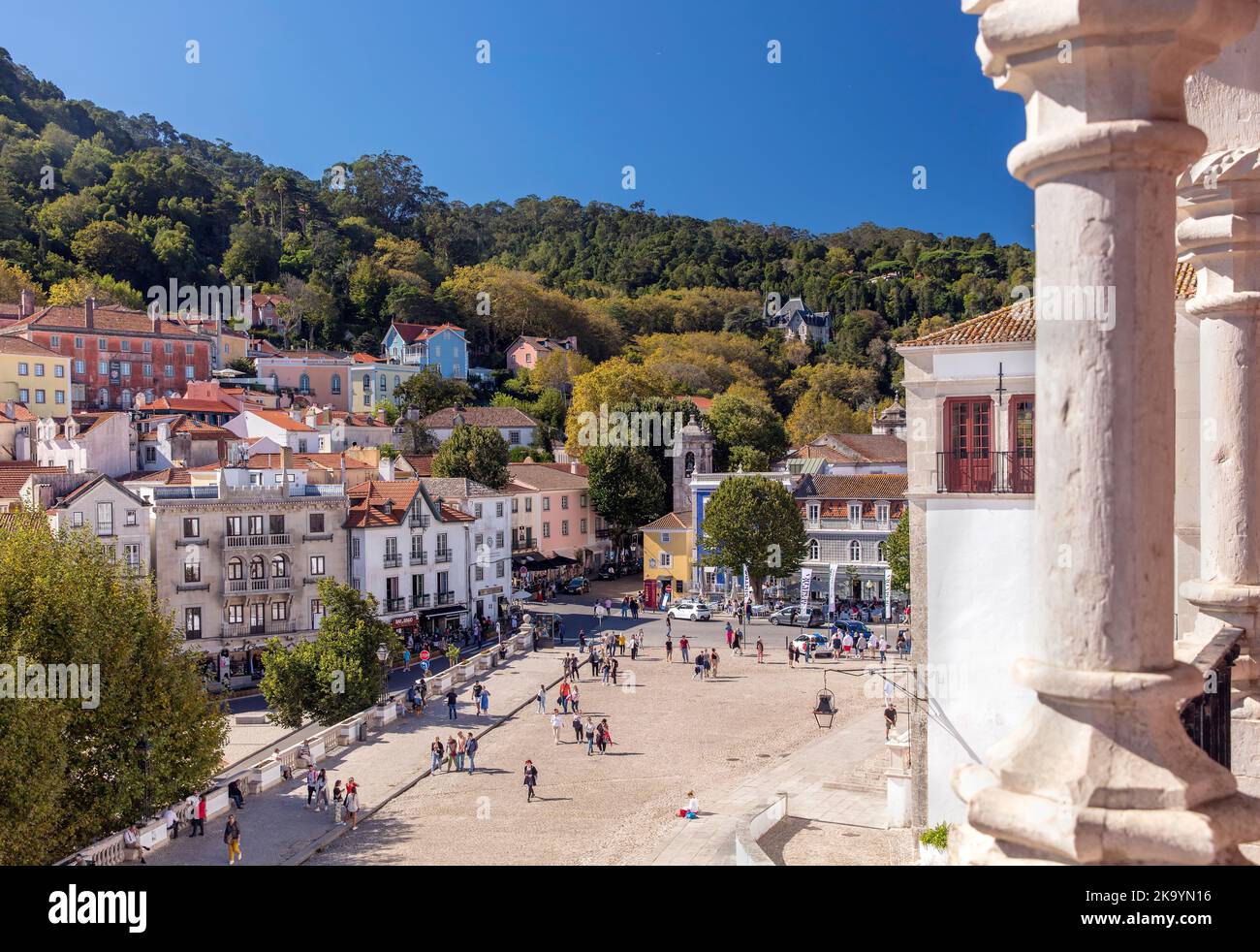 Town Square or Central Plaza Placa in Sintra, Portugal Stock Photo - Alamy