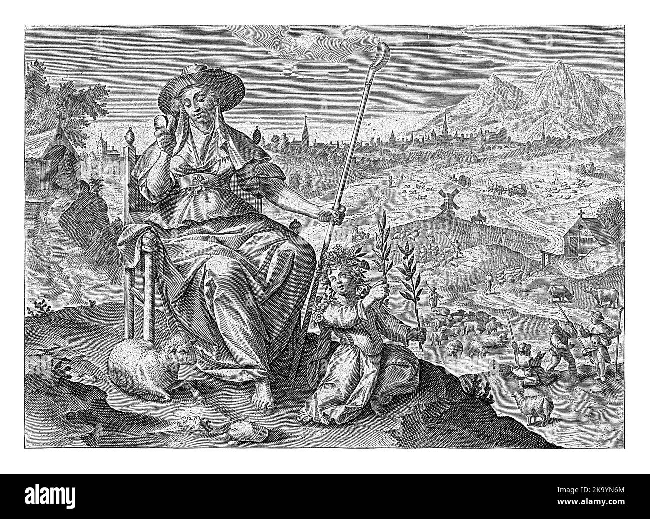 Humility Brings Peace, Jan Collaert (II) (attributed to), after Maerten ...