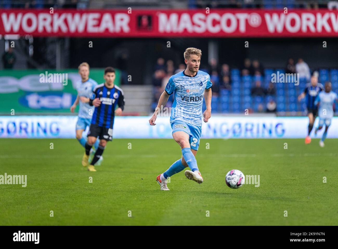 Randers, Denmark. 29th, October 2022. Simon Graves (2) of Randers FC ...