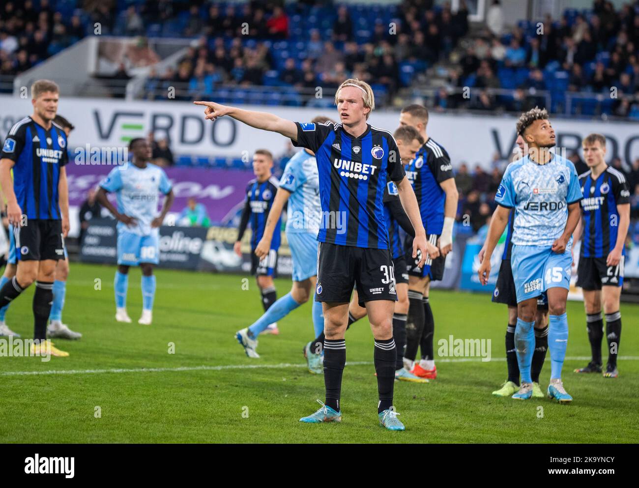 Randers, Denmark. 29th, October 2022. Victor Kristiansen (34) of FC ...