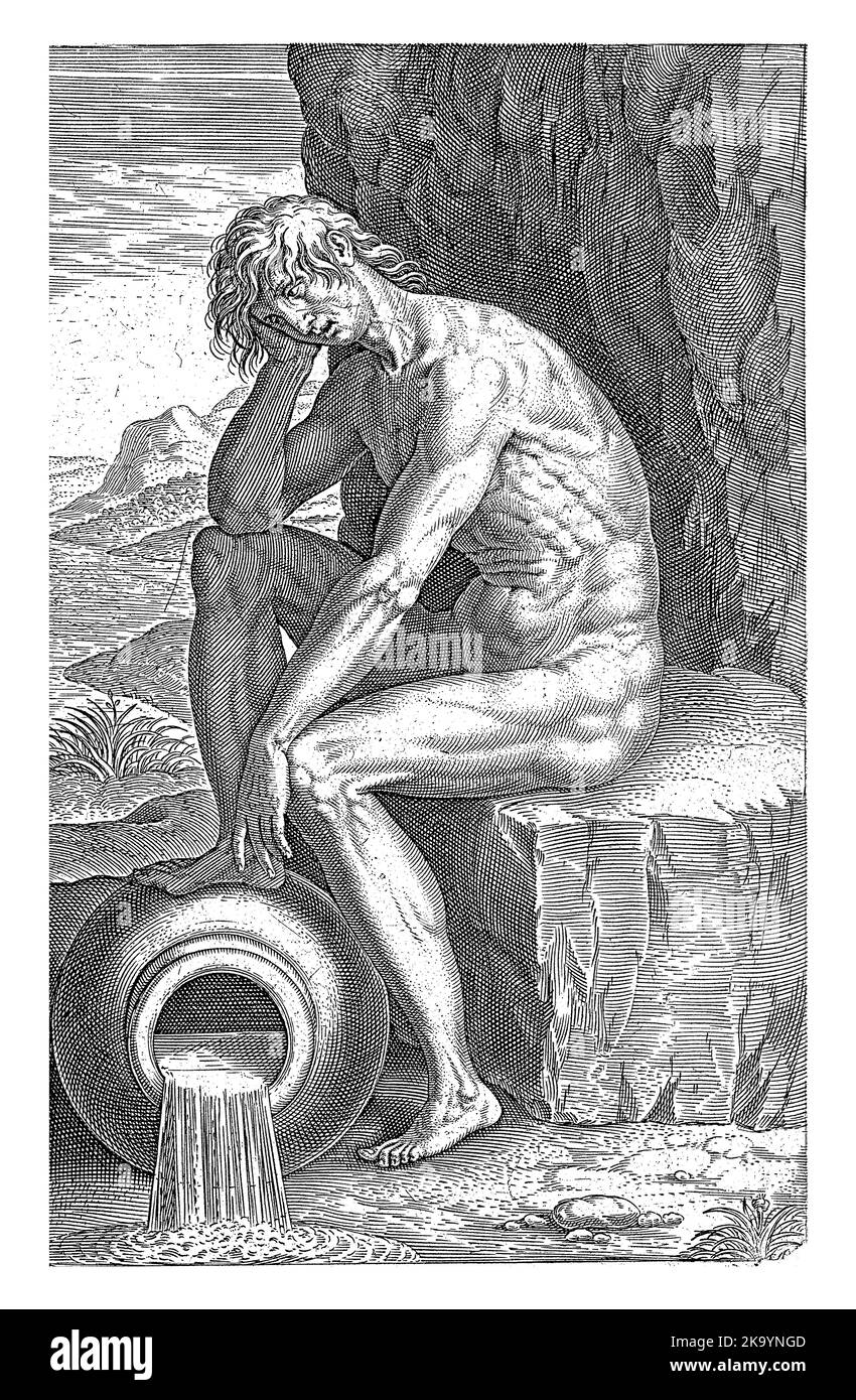 River god Tamesis, Philips Galle, 1586 The river god Tamesis (the ...