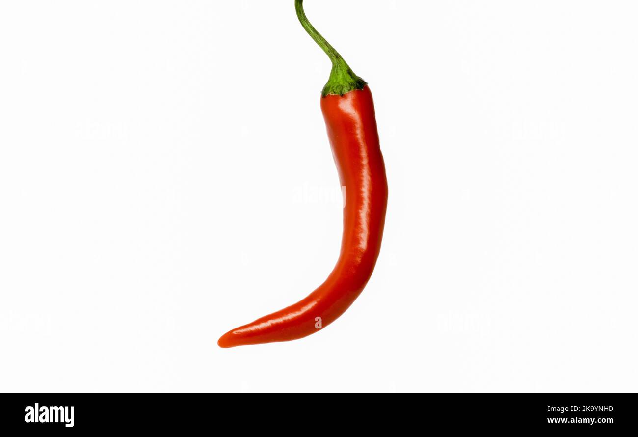 red chili pepper - white background Stock Photo - Alamy