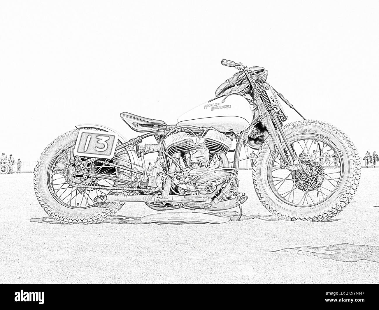 Harley Davidson Pencil Drawings