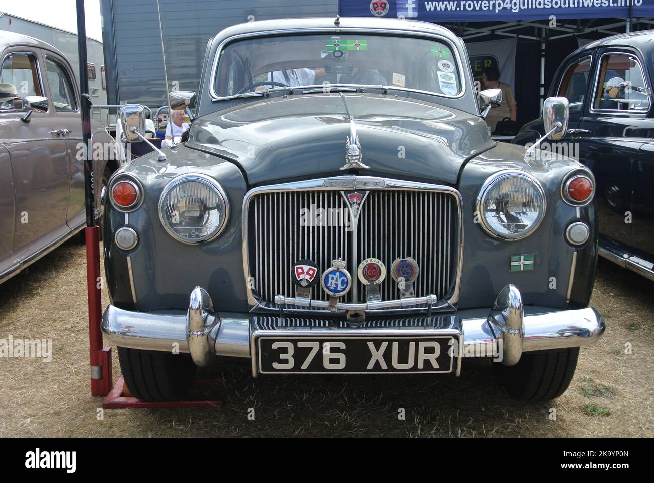 A 1963 Rover P4 parked on display at the English Riviera classic car ...