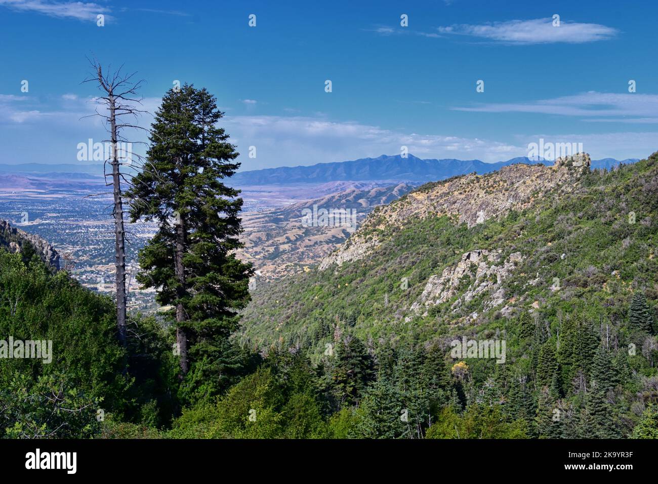 Horsetail Falls valley views from backpacking trails in Dry Creek ...
