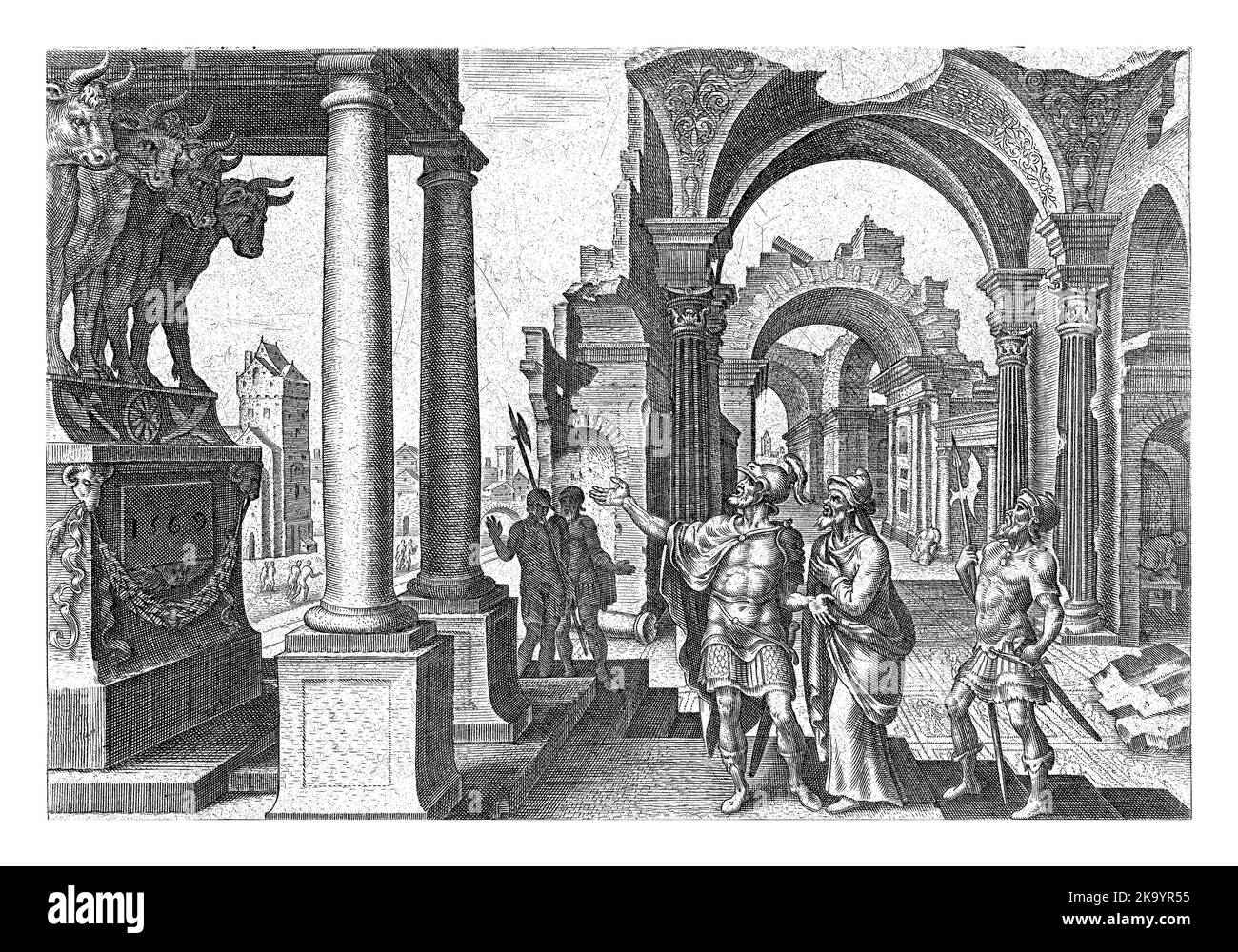 In the temple is the image of the four golden calves on a pedestal. In ...