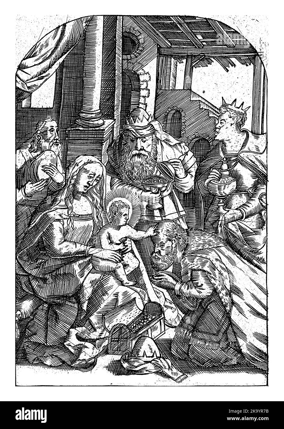 Three wise men mary Black and White Stock Photos & Images - Alamy