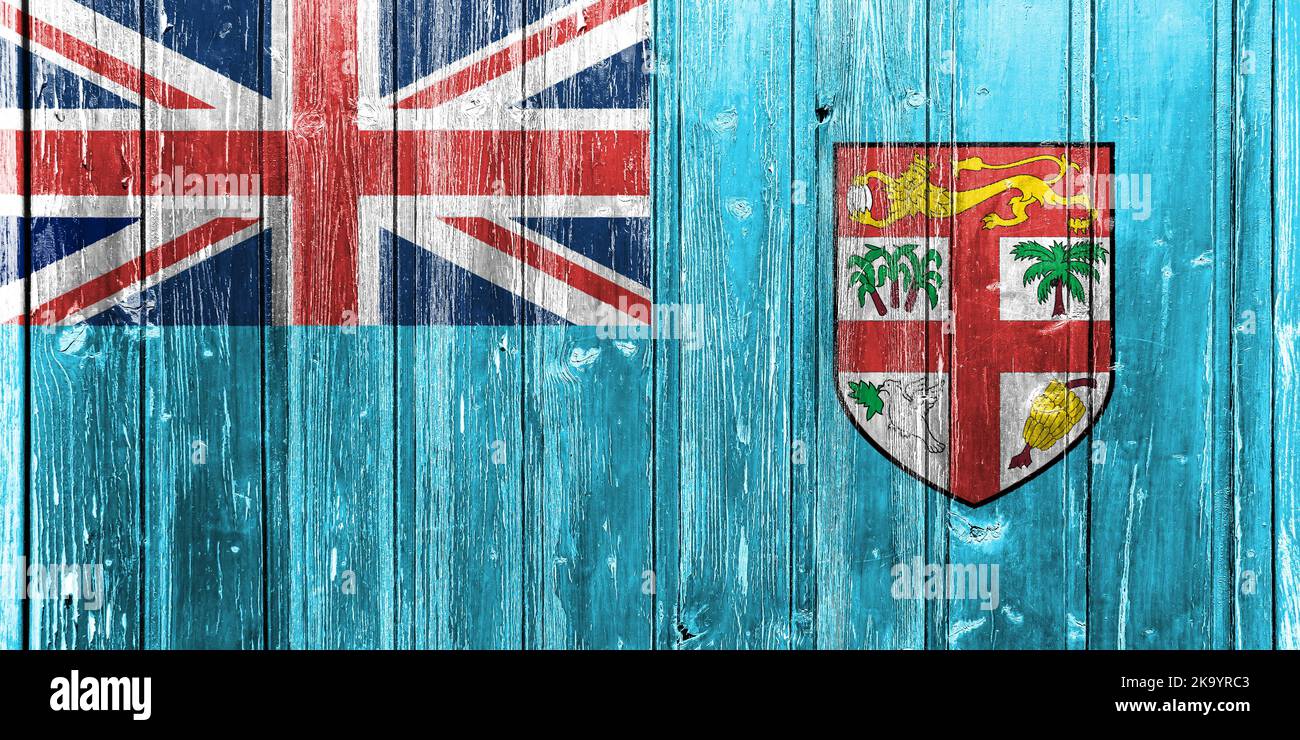Fiji island flag on texture. Concept collage Stock Photo - Alamy