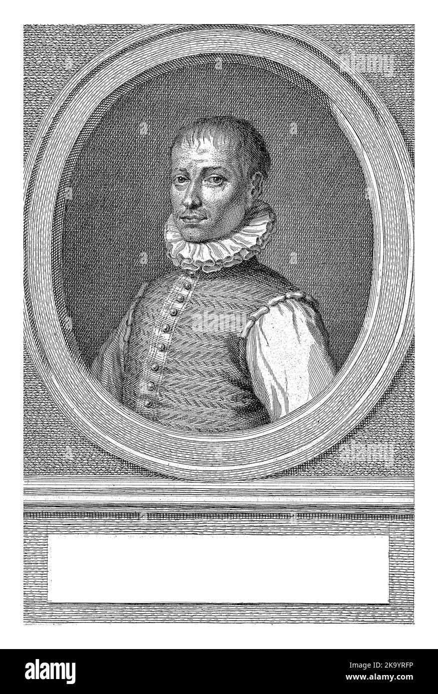 Bust of Gijsbert van Bronckhorst and Batenburg in an oval medallion ...