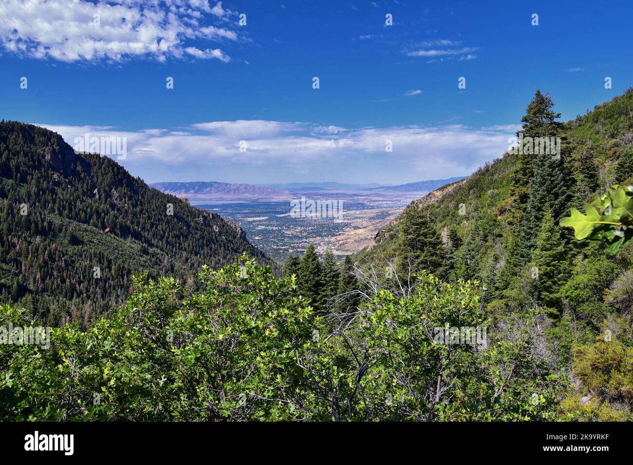 Horsetail Falls valley views from backpacking trails in Dry Creek ...