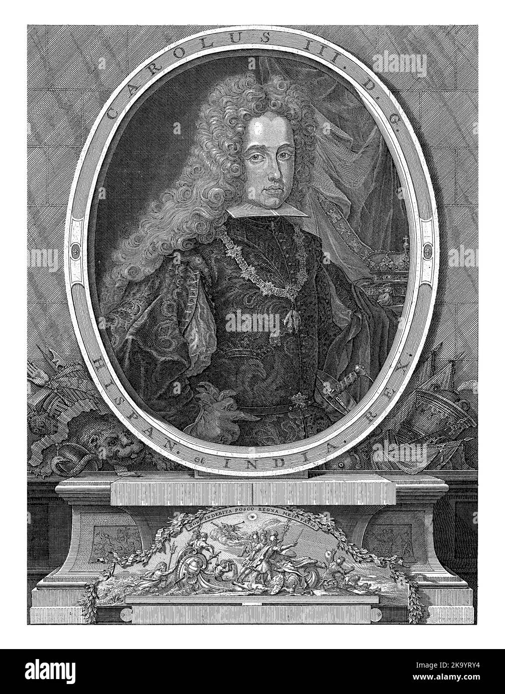 Portrait of Charles VI, German Emperor, or Charles III, King of Spain ...