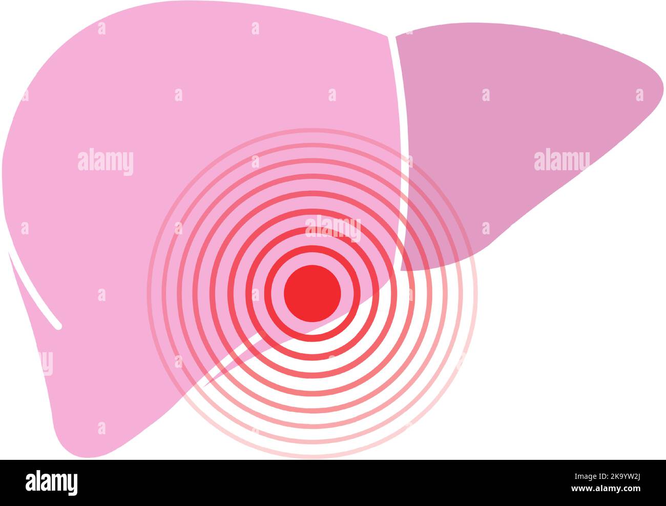Human liver pain symbol. Liver ache icon. Vector illustration. Human ...