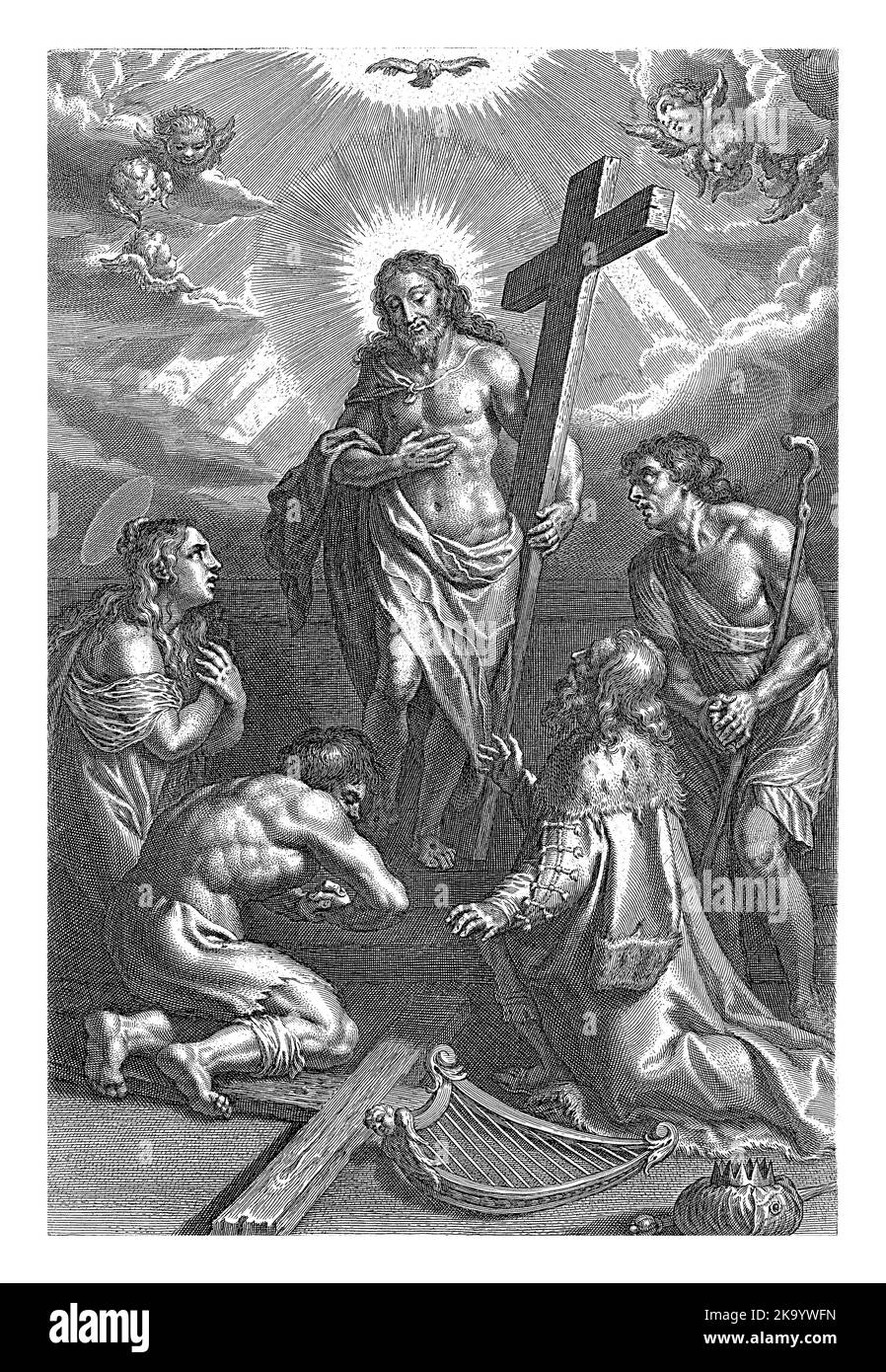 Christ with the Penitent Sinners, Cornelis Galle, after Erasmus Quellinus, 1638 - 1678 Christ ...