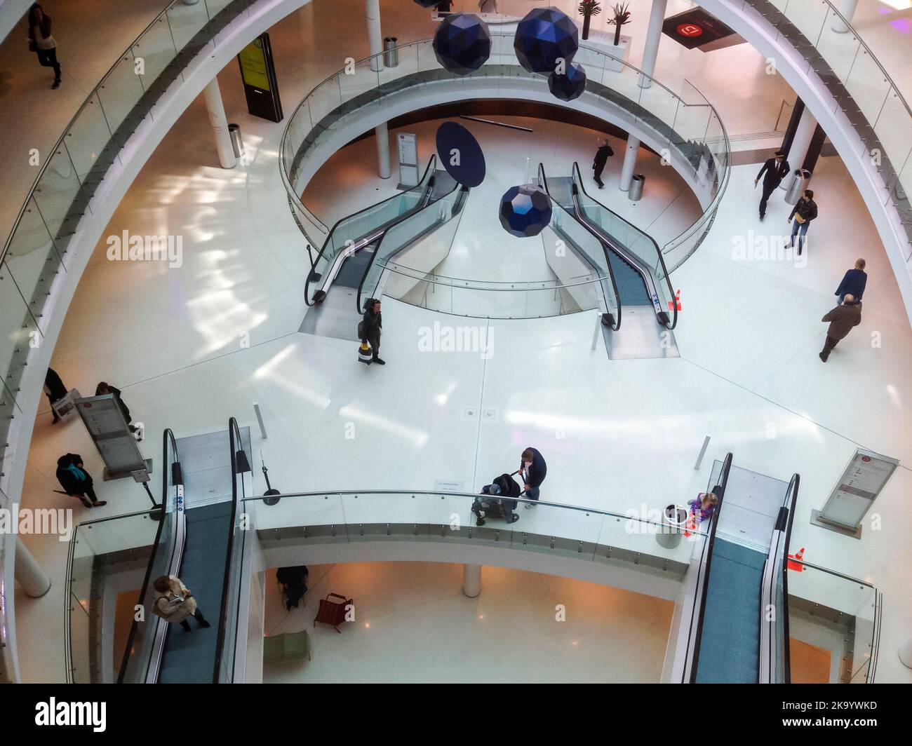 Paris, France, Aerial View, High Angle, Inside French Centre Commercial ...