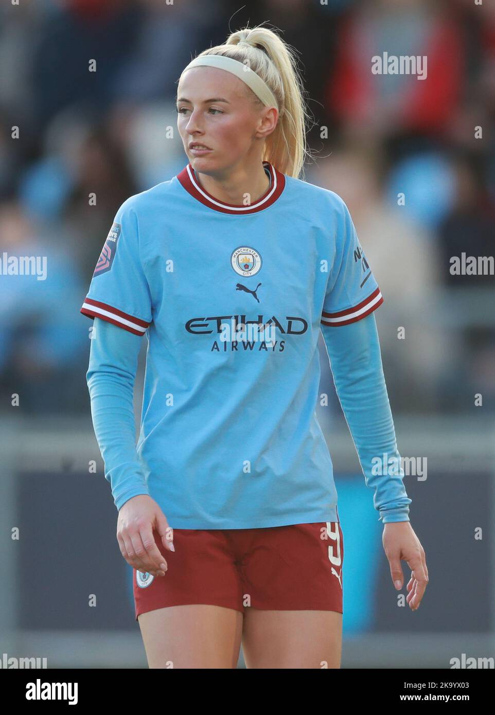 Manchester, England, 30th October 2022. Chloe Kelly of Manchester City ...