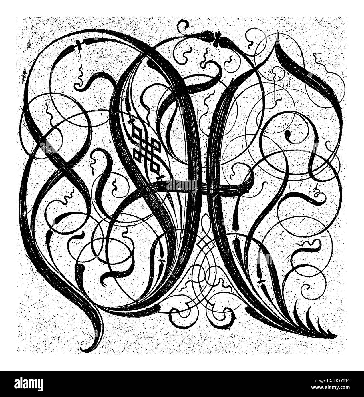 Letter X, anonymous, c. 1600 - c. 1699, vintage engraved Stock Photo ...