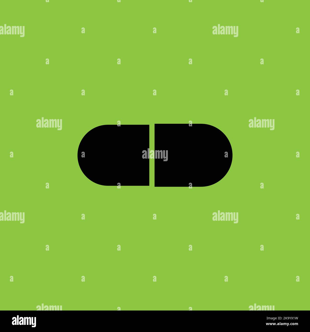 Capsule Icon Isolated on Yellow Background Stock Vector Image & Art - Alamy