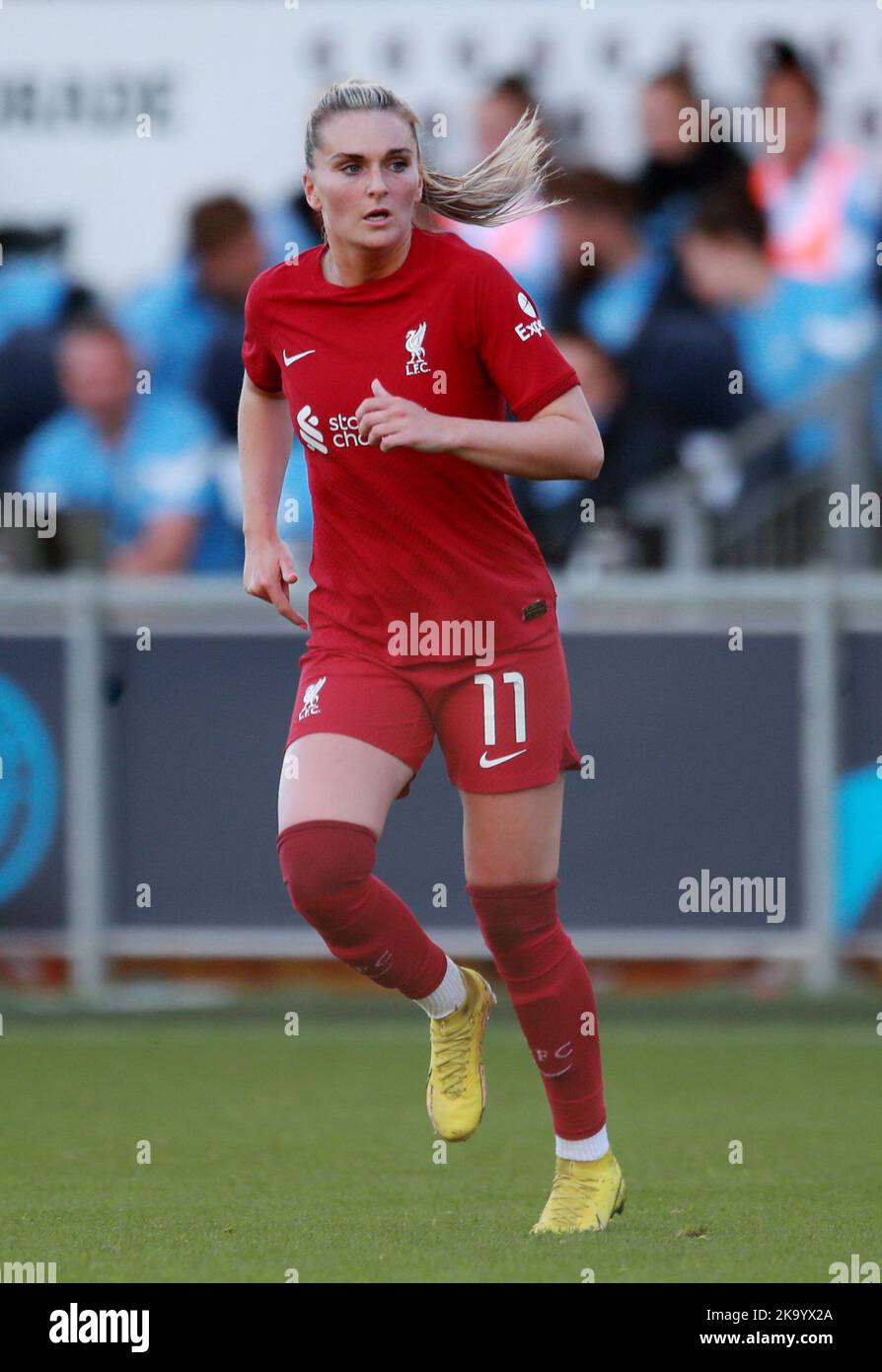 Manchester, England, 30th October 2022. Melissa Lawley of Liverpool ...