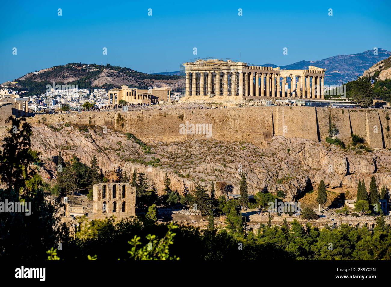 The Parthenon on the Acropolis of Athens, built between 447 and 438 BC ...