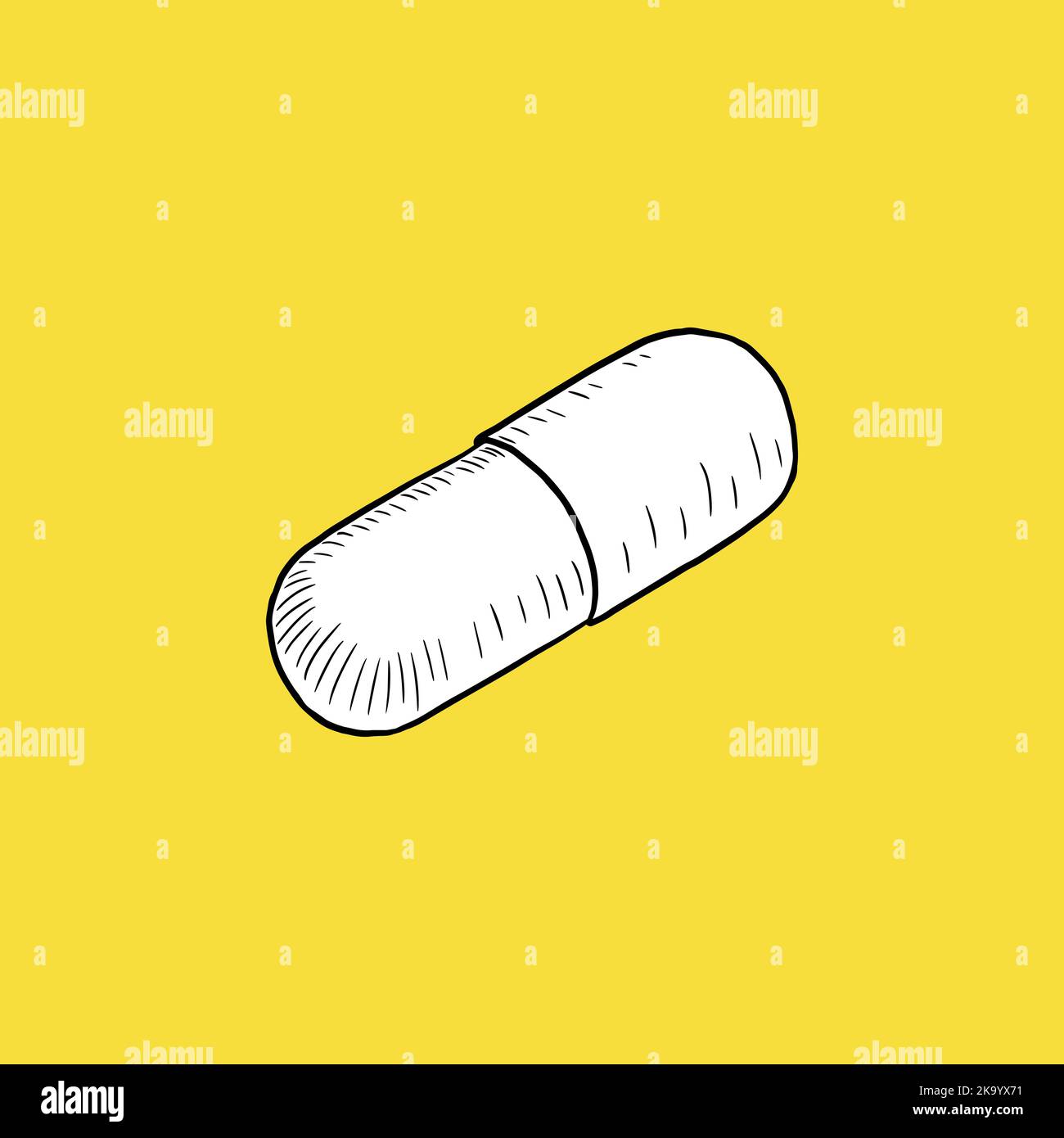 Illustration of Capsule. Hand drawn. - Vector Stock Vector Image & Art ...