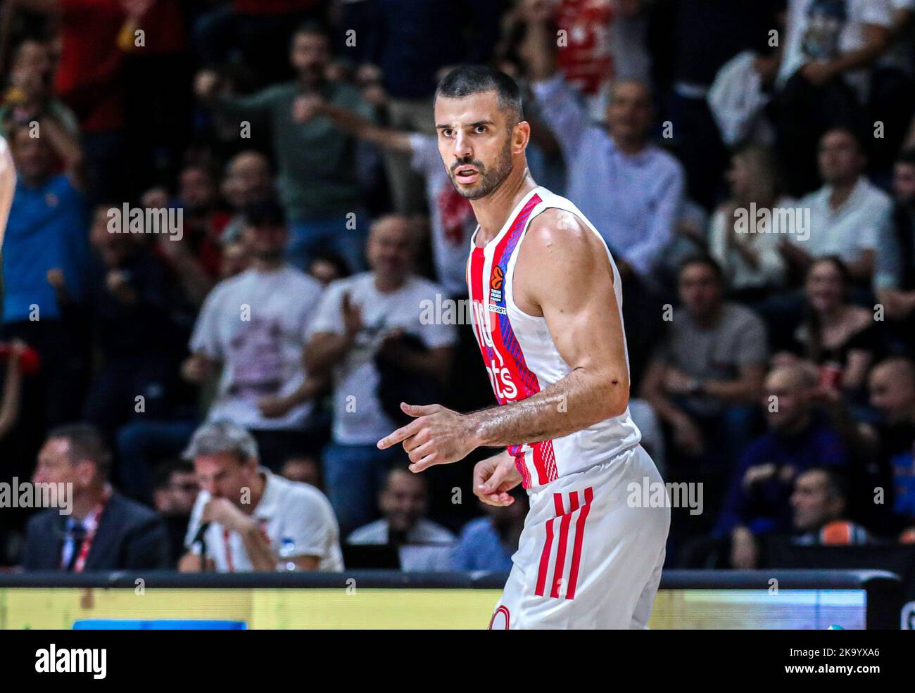Belgrade, Serbia, 13th October 2022. Branko Lazic of Crvena Zvezda mts ...