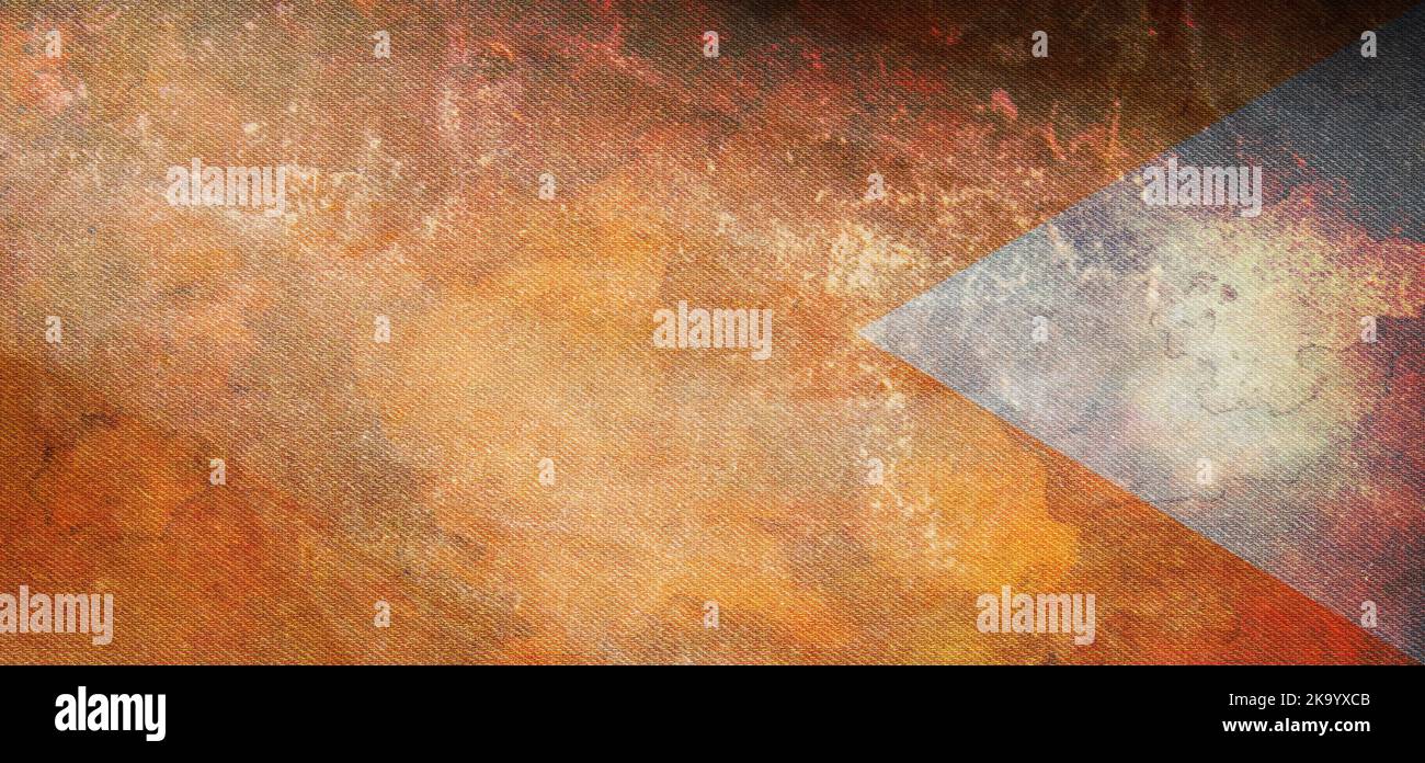 retro flag of Maratha Empire, asia with grunge texture. flag ...