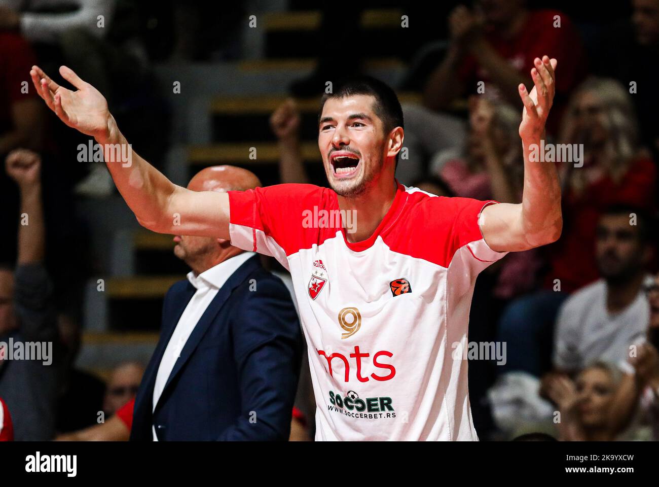 Belgrade, Serbia, 13th October 2022. Luka Mitrovic of Crvena Zvezda mts ...