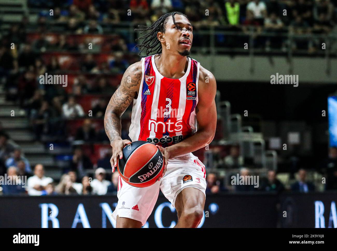 Belgrade, Serbia, 13th October 2022. Jaylen Adams of Crvena Zvezda mts ...