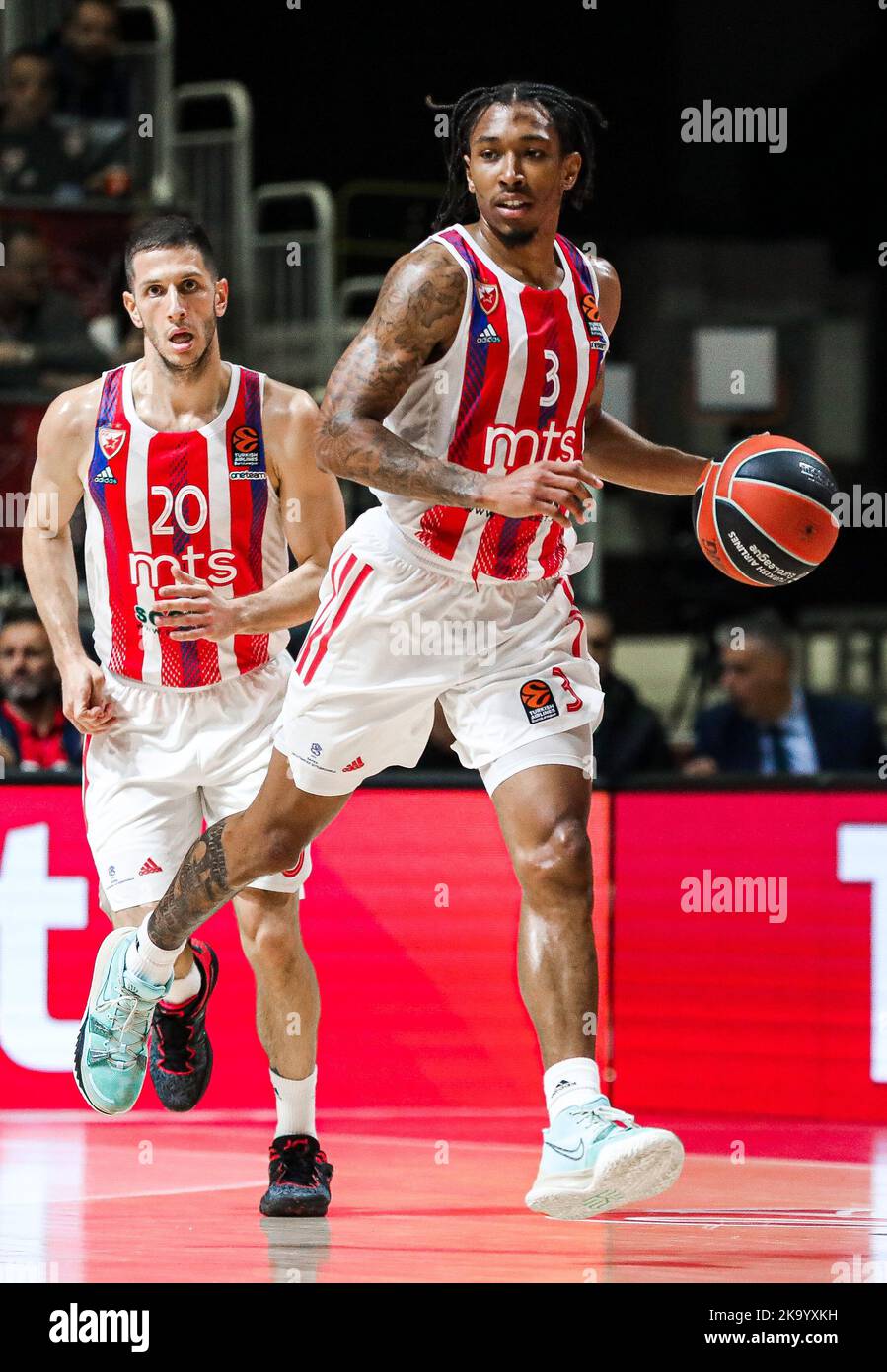 Belgrade, Serbia, 13th October 2022. Jaylen Adams of Crvena Zvezda mts ...